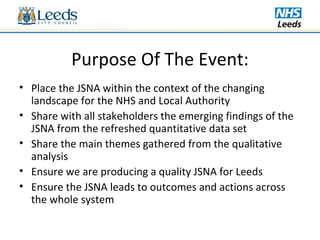 Leeds Joint Strategic Needs Assessment - Presentation | PPT