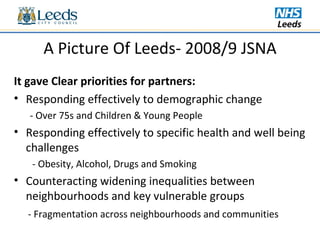Leeds Joint Strategic Needs Assessment - Presentation | PPT