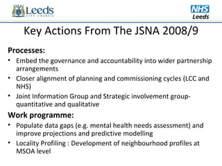 Leeds Joint Strategic Needs Assessment - Presentation | PPT