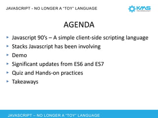JavaScript No longer A “toy” Language | PPT