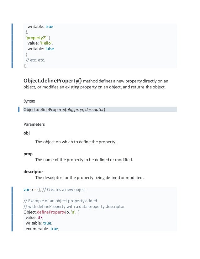 JavaScript Object API | PDF JavaScript Object API | PDF