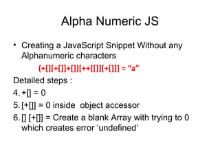 JavaScript Obfuscation | PPT
