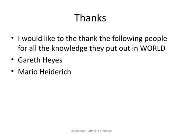 JavaScript Obfuscation | PPT