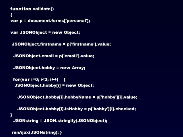 Javascript Object Notation Json