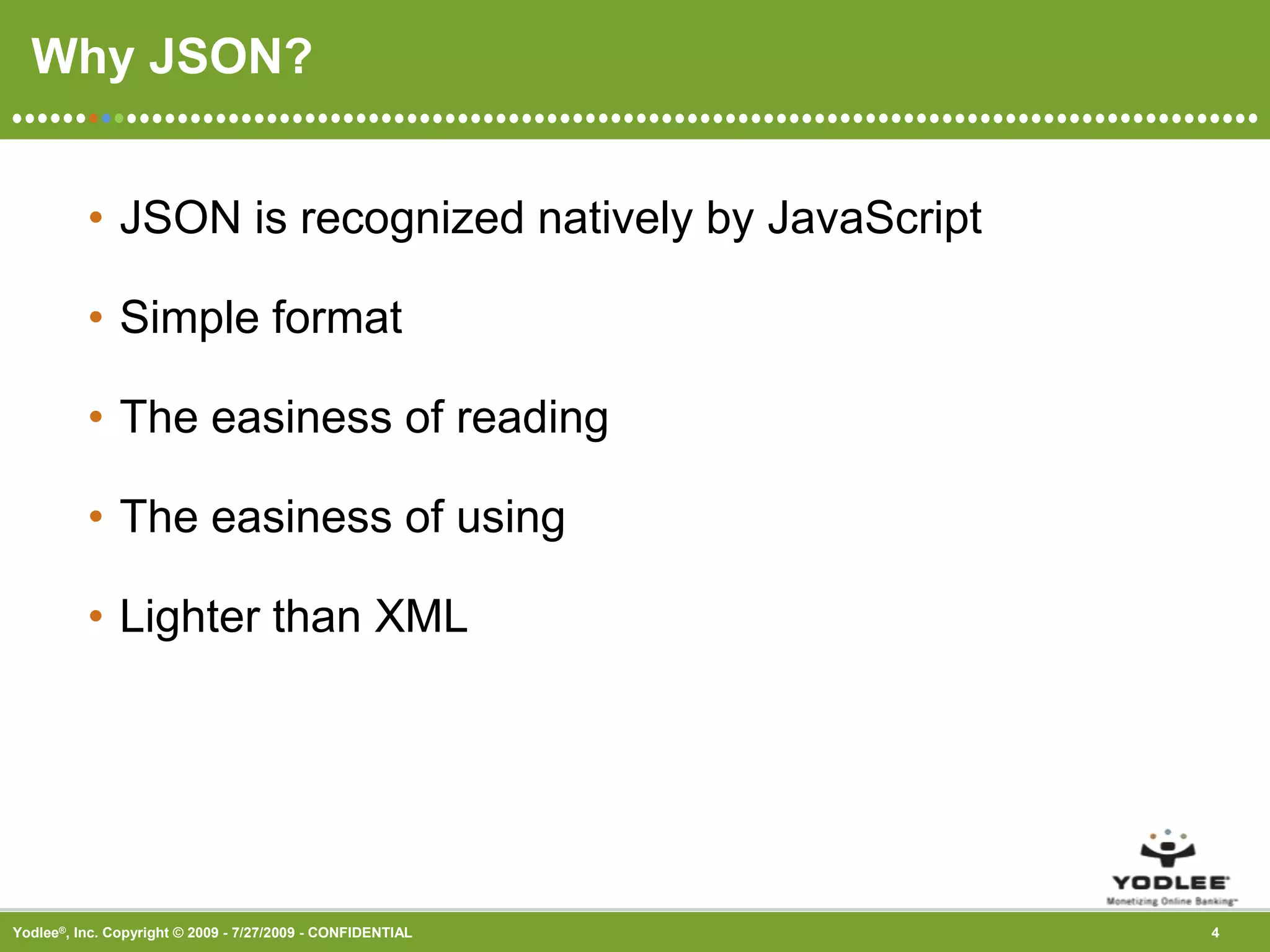 Json | PPTX | Web Development | Internet