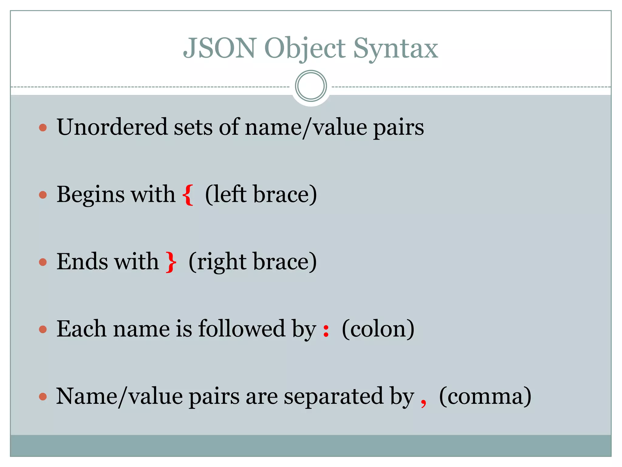 JSON: The Basics | PPTX