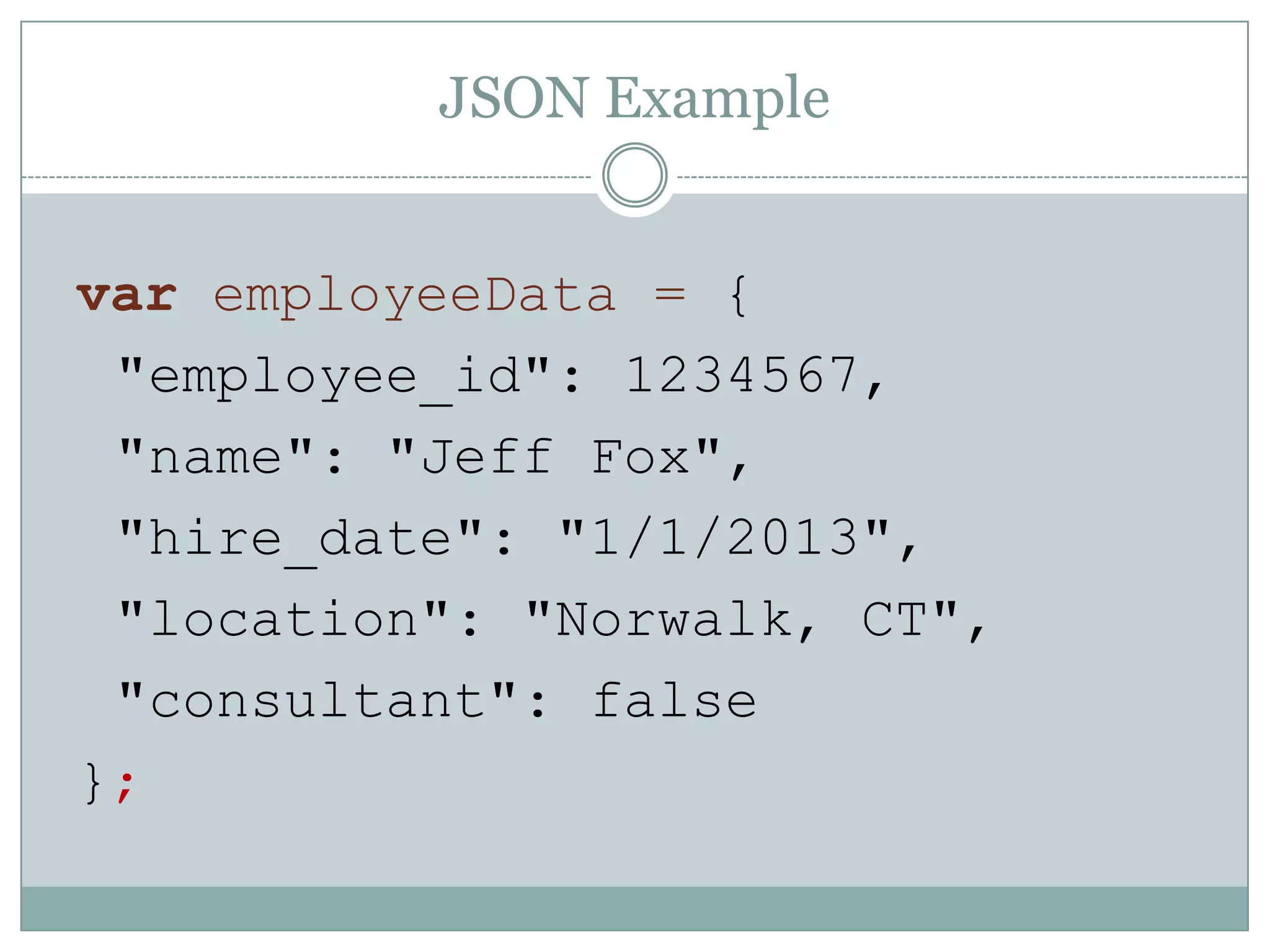 JSON: The Basics | PPTX