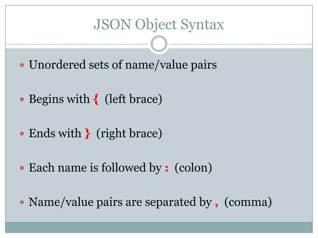 JSON: The Basics | PPTX