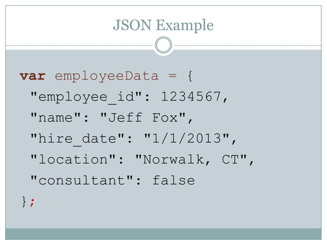 JSON: The Basics | PPTX