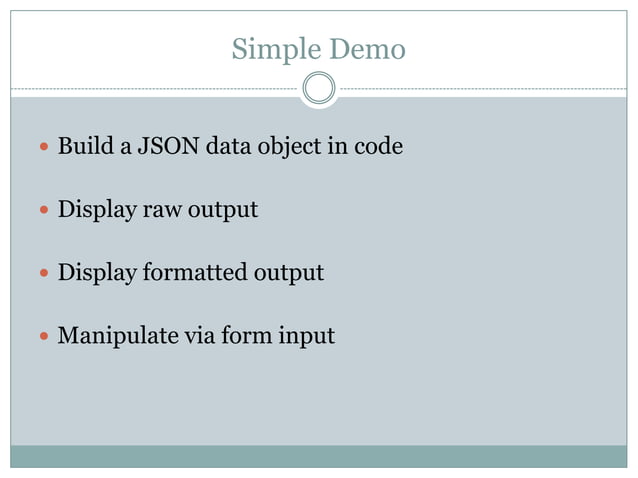 JSON: The Basics | PPTX