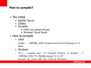 Moving to the NoSQL side: MySQL JSON functions | PPT