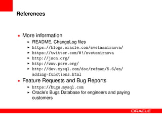 Moving to the NoSQL side: MySQL JSON functions | PPT