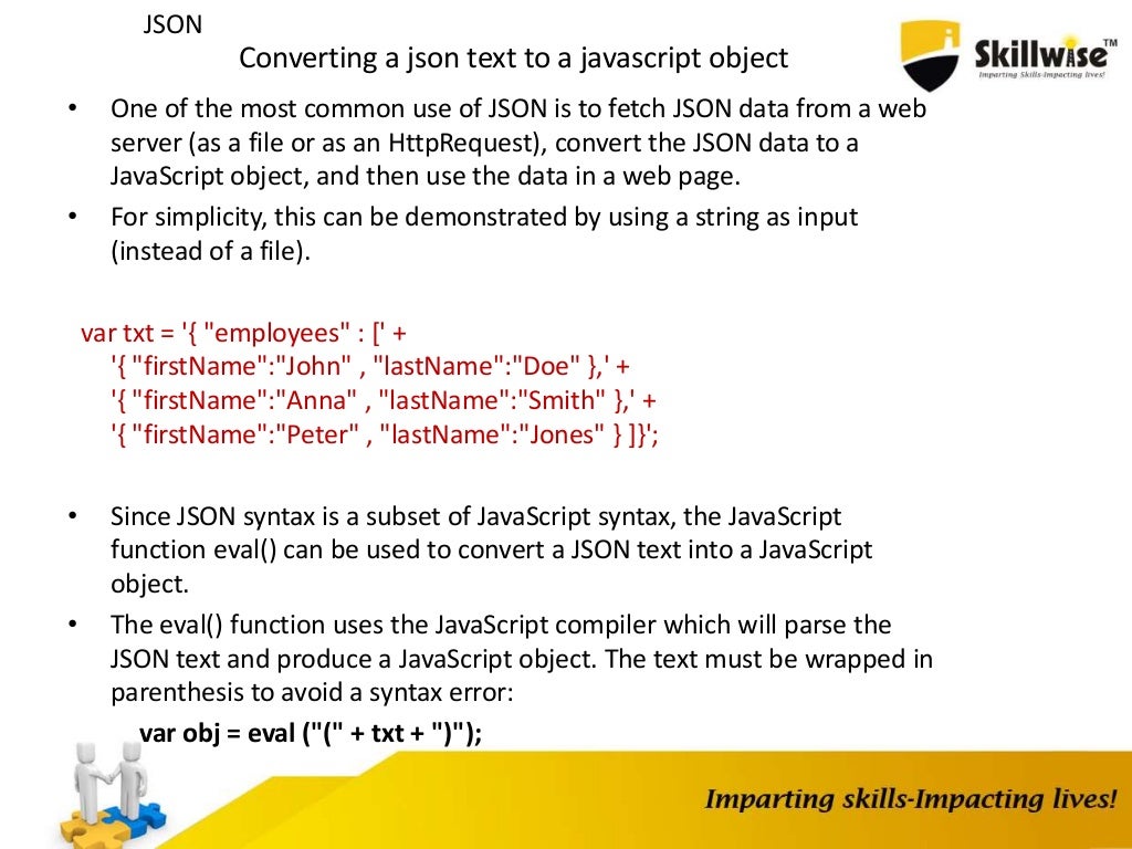 Json Javascript Object Notation