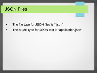 Json Programming