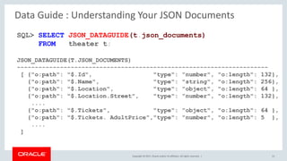 JSON and the Oracle Database | PPTX