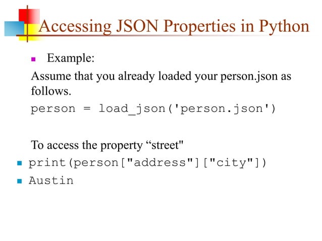 JSON(JavaScript Object Notation) Presentation transcript | PPT