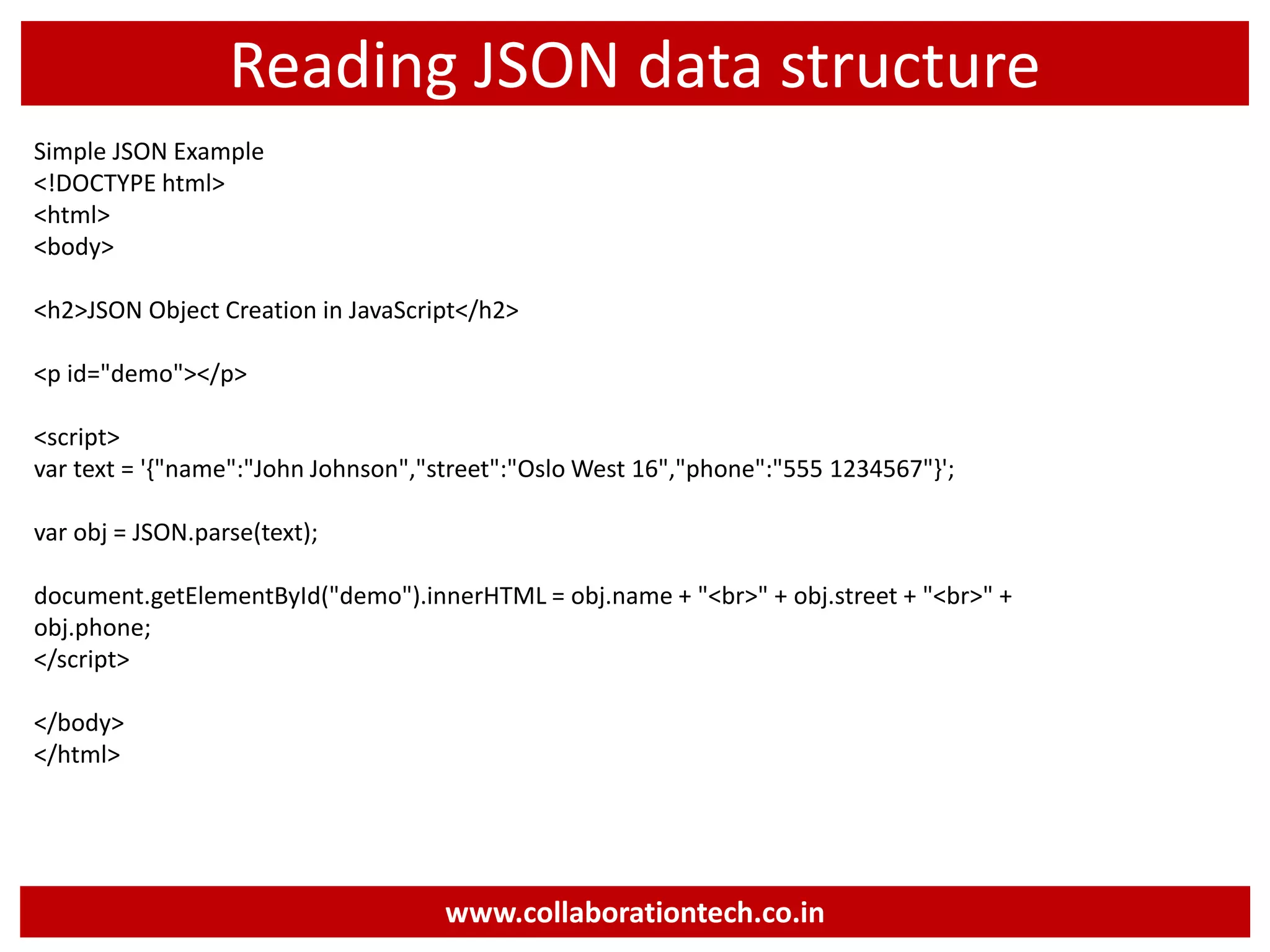 Introduction to JSON & AJAX | PPTX