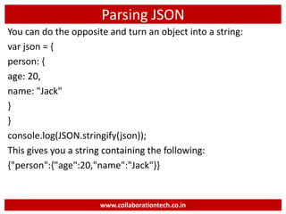 Introduction to JSON & AJAX | PPTX