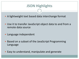 JSON Part 2: Working with Ajax | PPT