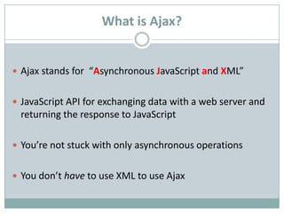 JSON Part 2: Working with Ajax | PPT