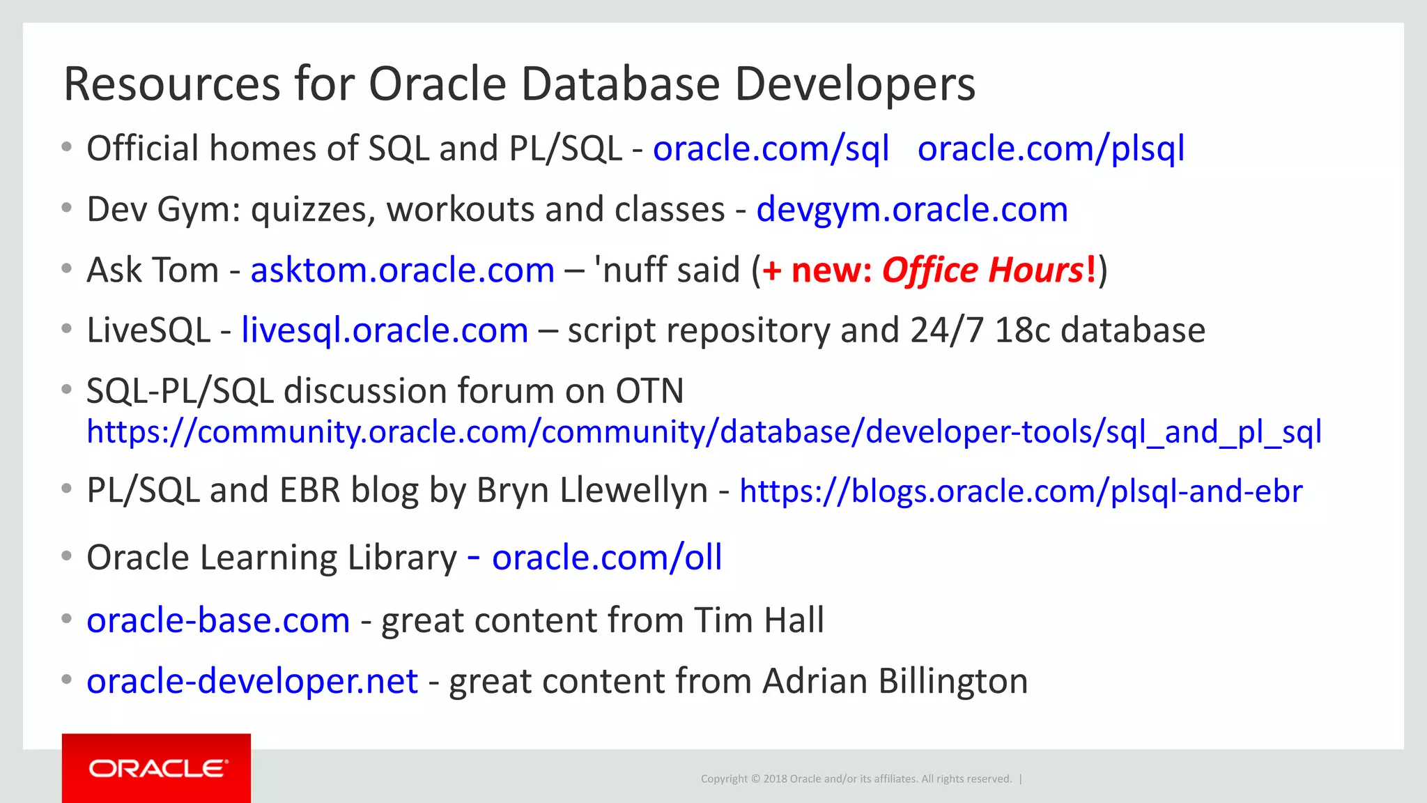 Json And Plsql A Match Made In Database Ppt