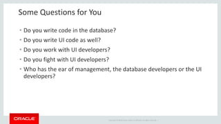 JSON and PL/SQL: A Match Made in Database | PPT