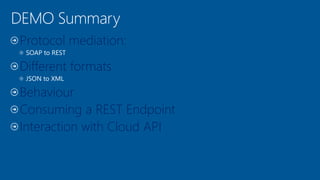 Json and REST in the BizTalk World | PPT