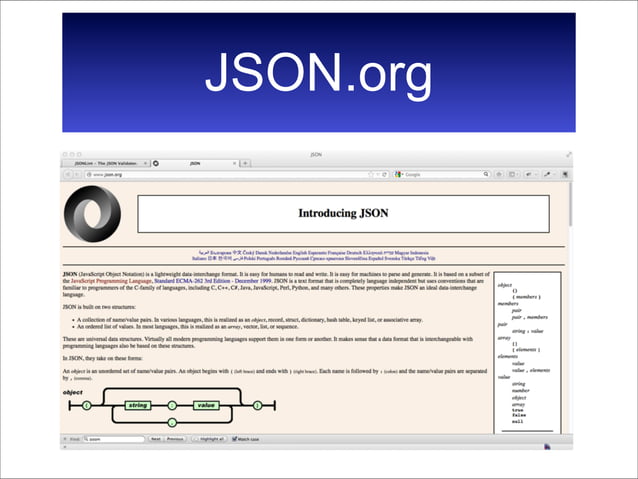 Json at work overview and ecosystem-v2.0 | PPT