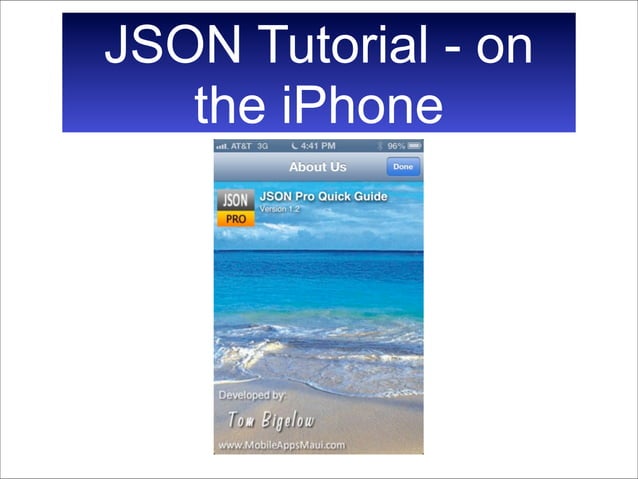Json at work overview and ecosystem-v2.0 | PPT