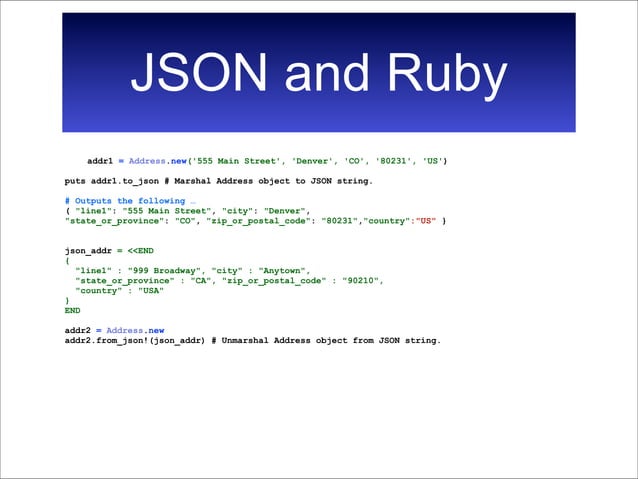 Json at work overview and ecosystem-v2.0 | PPT