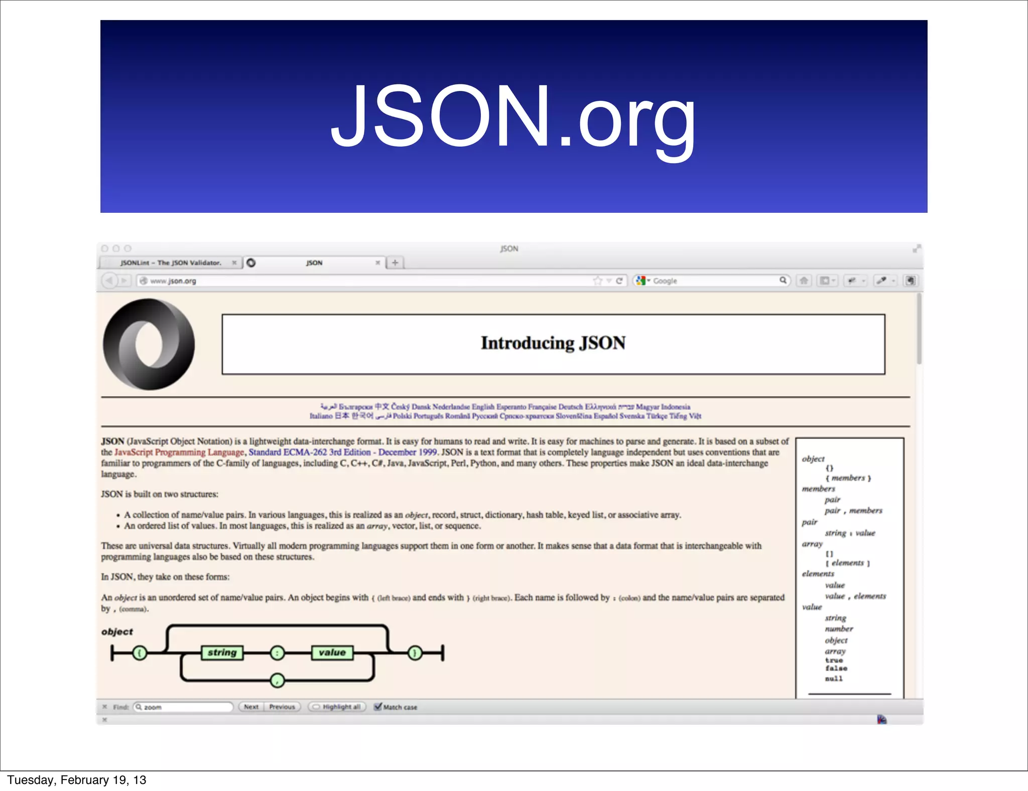 Json at work overview and ecosystem-v2.1 | PPT
