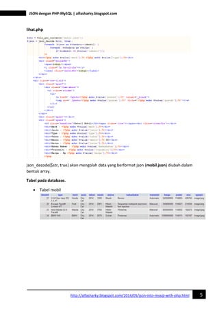 Json dengan php-my sql | PDF