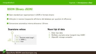 JSON e BSON - Corso base di MongoDB | PPT