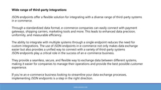 JSON Endpoint in E-commerce The Key to Seamless Data Exchange - March.pptx