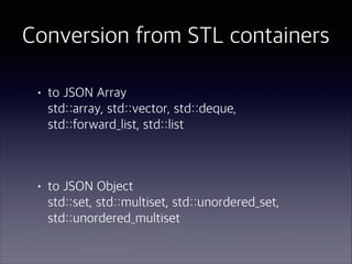 Json for modern c++ | PPT