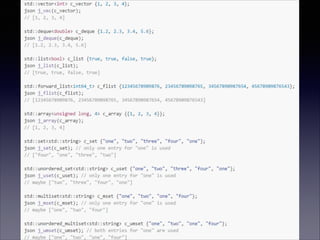 Json for modern c++ | PPT