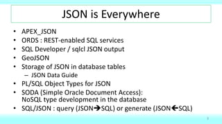 JSON in 18c and 19c | PPSX