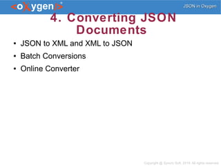 JSON Edit, Validate, Query, Transform, and Convert | PPT