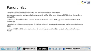JSON in SQL Server 2019 | PPTX | Databases | Computer Software and Applications