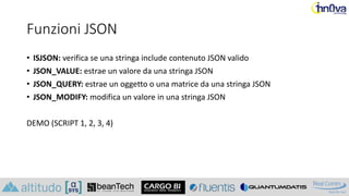 JSON in SQL Server 2019 | PPTX | Databases | Computer Software and Applications