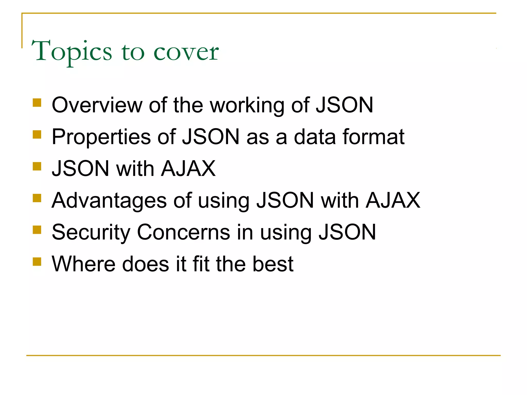 Json Java Script Object Notation Ppt