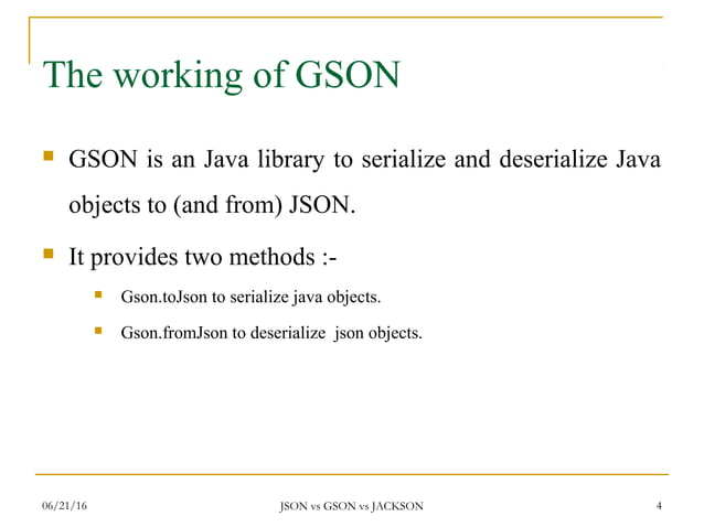 Json vs Gson vs Jackson