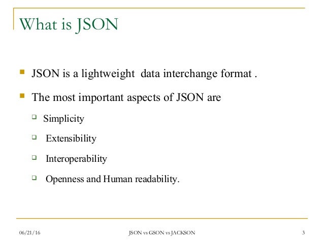 Json vs Gson vs Jackson