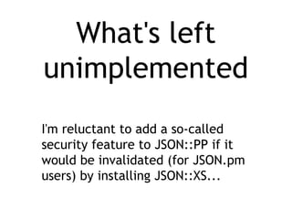 JSON, JSON::PP, and more | PPT