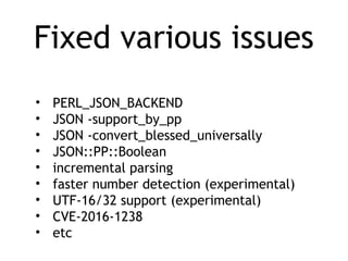 JSON, JSON::PP, and more | PPT