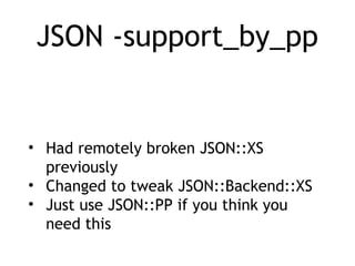JSON, JSON::PP, and more | PPT
