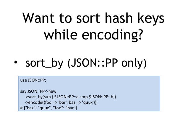 JSON, JSON::PP, and more