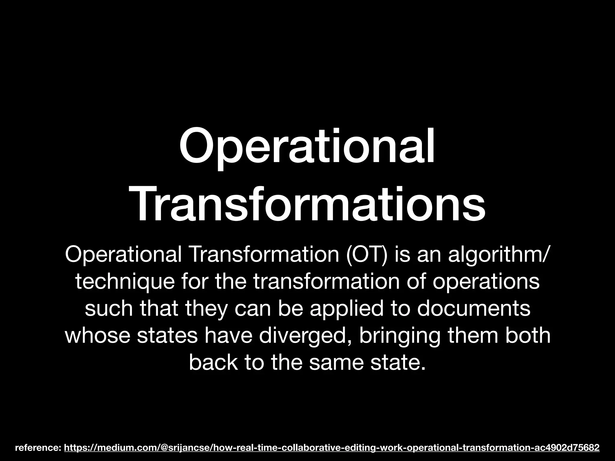 Concurrent Editing with Operational Transformations and JSON Patch | PDF