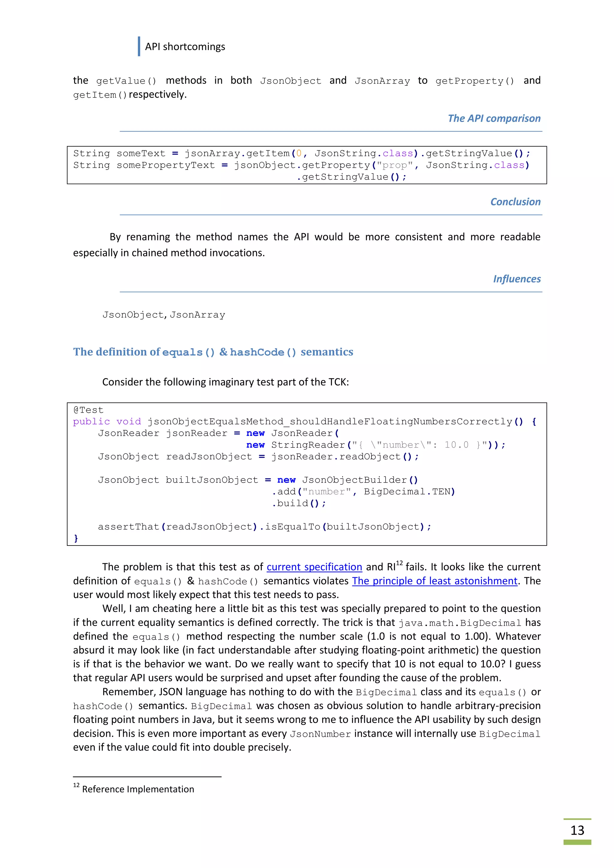 Json Processing API (JSR 353) review | PDF