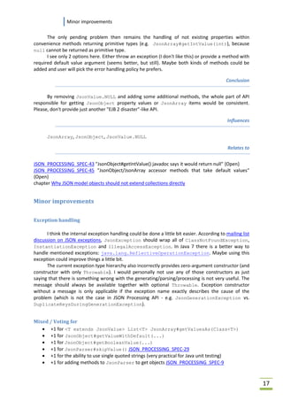 Json Processing API (JSR 353) review | PDF